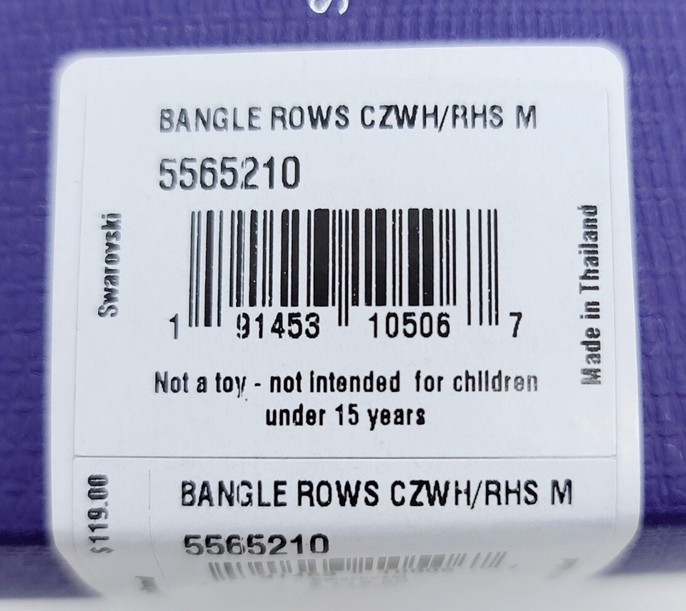 NEW Authentic SWAROVSKI Rhodium Crystal Pavé Twist Rows Bangle Bracelet ...