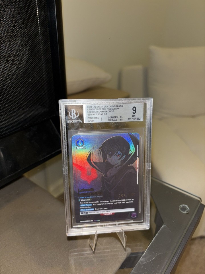 Union Arena Lelouch Lamperouge SR 3-star SR*** (Serial Number 54/100 ...