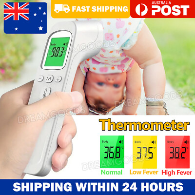 Digital IR Thermometer Forehead Ear Non-contact Infrared Body ...