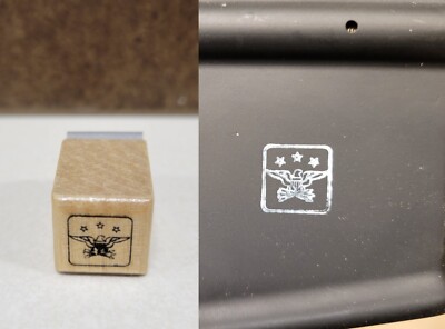 1/2 inch Department of Defense Acceptance Ink Stamp Eagle 3 stars ...
