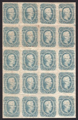 Confederate States, CSA #12 (AD) Blue, Mint OG H/NH, Scarce Multiple ...