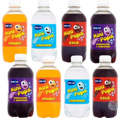 Zodiac Mini Pops Summer Drink 330ml -Cola ,Lemonade ,Orange,Dandelion ...