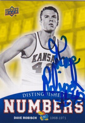 Dave Robisch 1968-1971 KU Jayhawks SIGNED 2013 UD CARD AUTOGRAPHED Hall ...