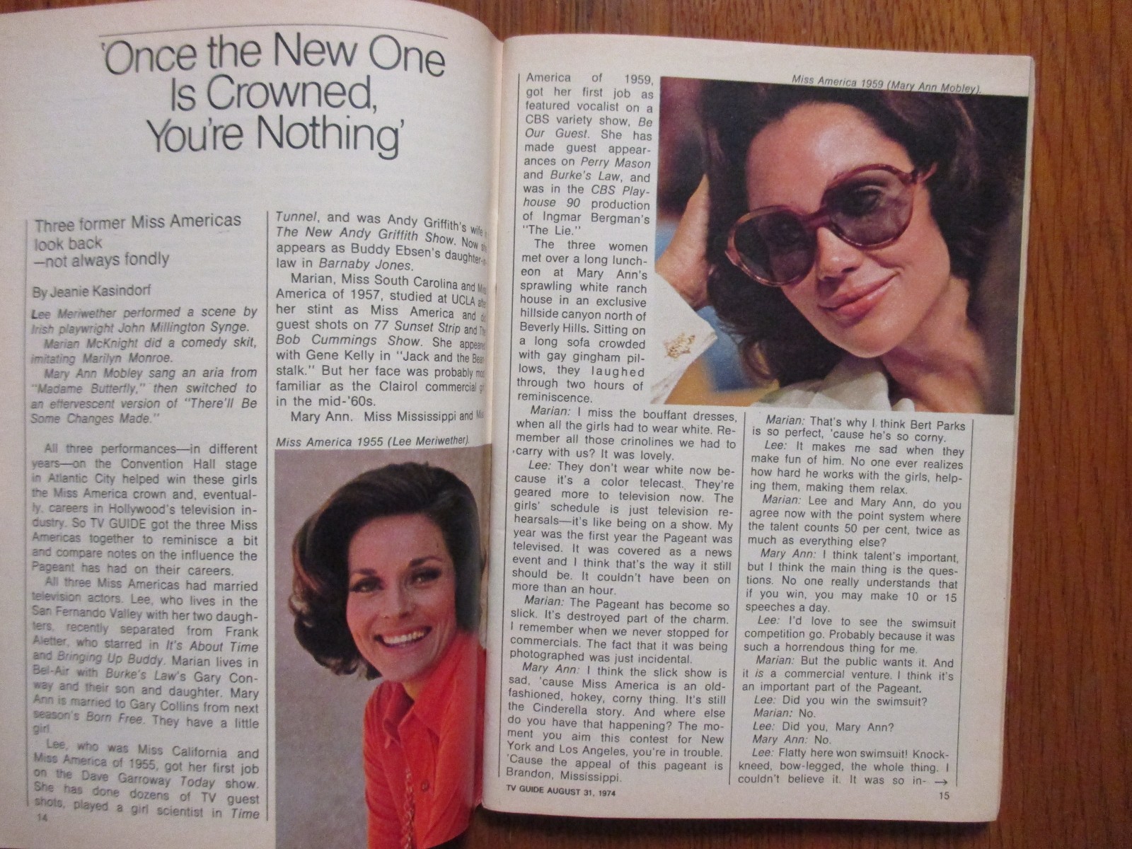 Aug. 31, 1974 TV Guide(MARY ANN MOBLEY/TELLY SAVALAS/EVEL KNIEVEL ...