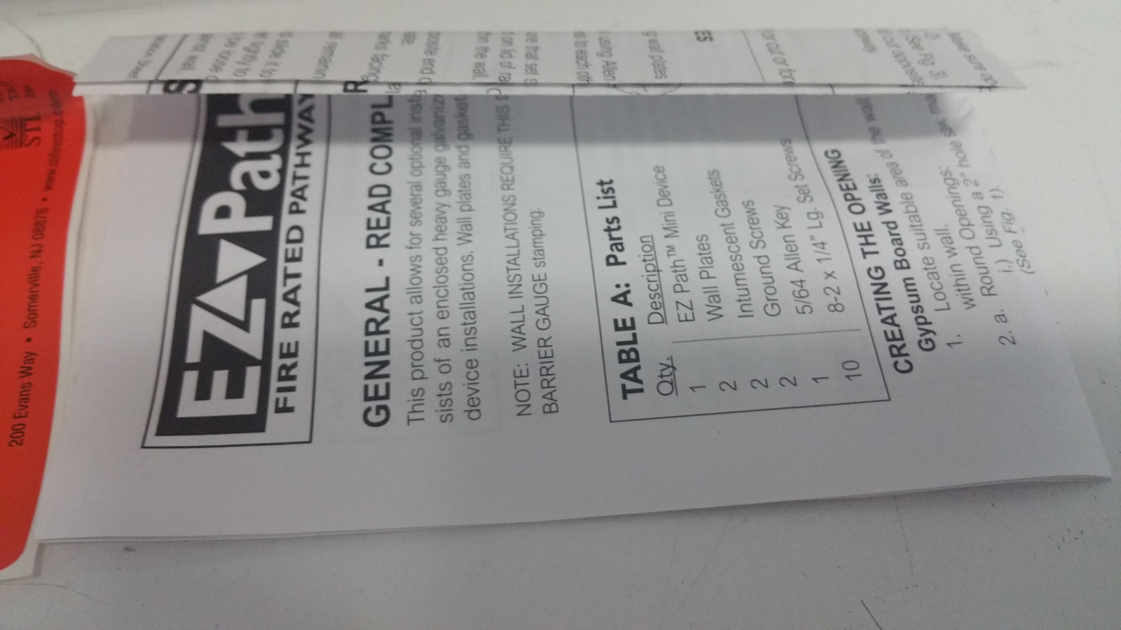 EZD22 EZ-Path Fire-Rated Pathway Kits EZD22 Specified Technologies ...