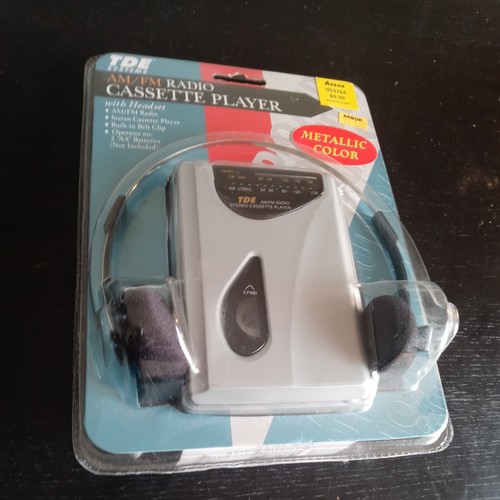 NEW TDE Systems am/fm radio stereo cassette player with Headset Vintage ...