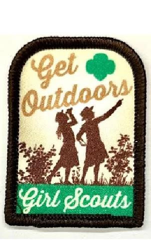 Girl Scouts GET OUTDOORS Fun Patches Badges SCOUT GUIDE Vintage Printed ...