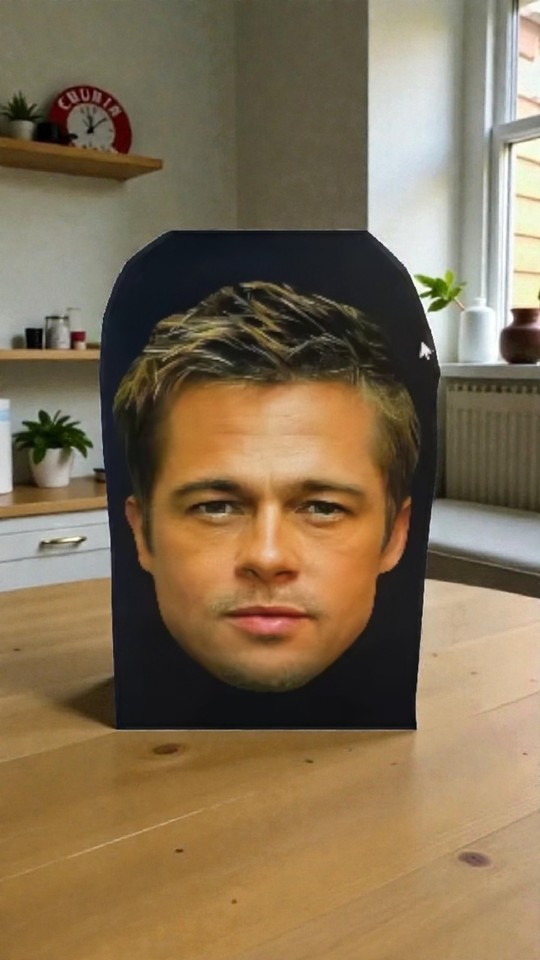 Brad Pitt Celebrity Stretch Mesh Signature Mask Face Costume Cosplay ...