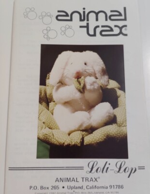 Bunny Rabbit Loli Lop Animal Trax Craft Pattern Plush Stuffed Animal ...