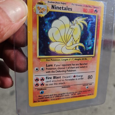 Pokémon TCG Ninetales Base Set 12/102 Holo Shadowless Holo Rare | eBay