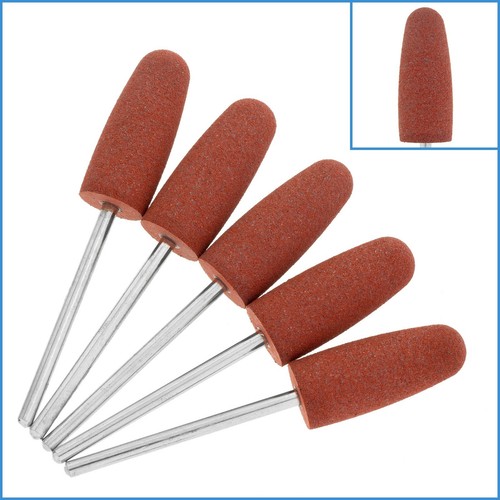 5pcs 240 Grit 10mm Bullet Diamond Silicone Polishing Burr Bur For ...