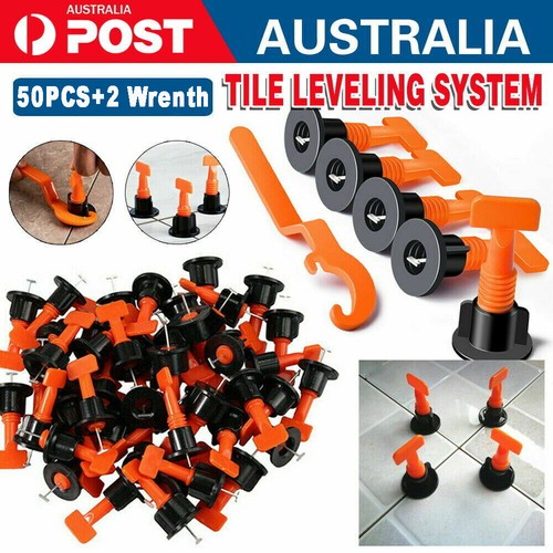50x Tile Leveling System Clips Levelling Spacer Tiling Tool Floor Wall ...