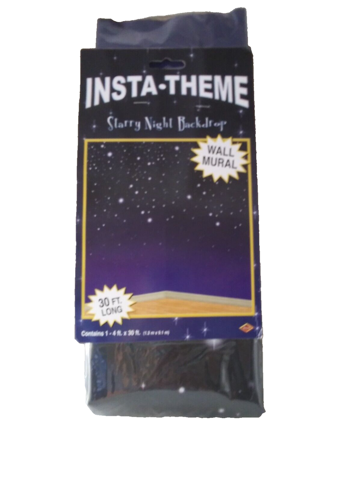 INSTA THEME 30FT X 4FT. WALL MURAL (STARRY NIGHT) BACKDROP (NIP) | eBay
