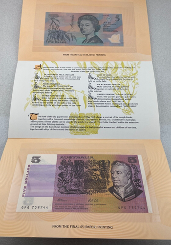 1992 First and Last $5 Banknote Folder Embossed Deluxe NPA Folder | eBay