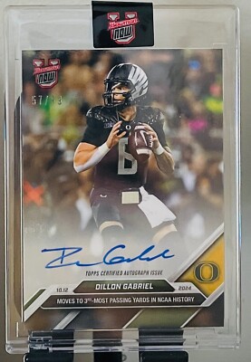 2024 Topps Bowman U Now DILLON GABRIEL Encased On-Card Auto 57/99 ...