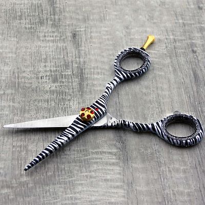 5" Professional Zebra Print Hair cutting Scissor Mustache and Beard ...