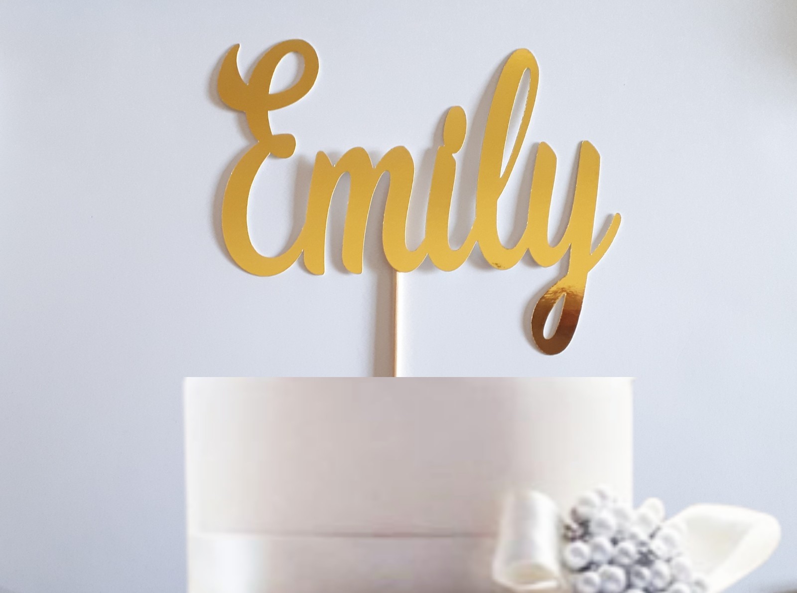 Personalised Name Cake Topper Any Name Colour Birthday Glitter or ...