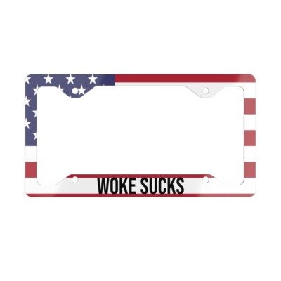 Woke Sucks License Plate Frame Anti Liberal Socialist | eBay