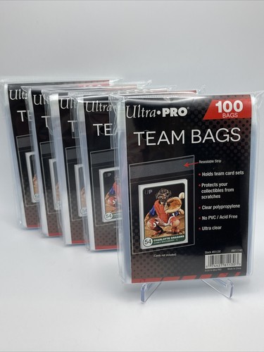 Ultra Pro Resealable Team Bags 5 Packs of 100 Team Bags, 500 Total | eBay