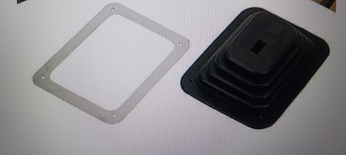 NEW RUBBER UNIVERSAL SHIFTER BOOT KIT With CHROME PLATE 5-1/4 x 6-1/2 ...