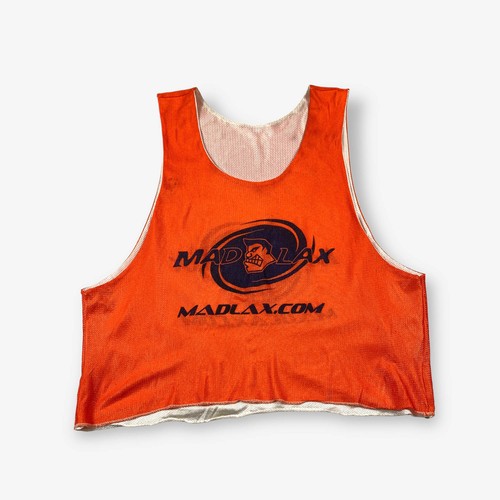 Vintage Mad Lax Reversible Lacrosse Mesh Bib Vest Orange/White XL ...