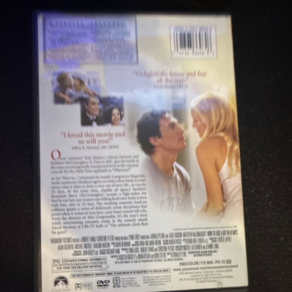 How to Lose a Guy in 10 Days -DVD -VERY GOOD | eBay