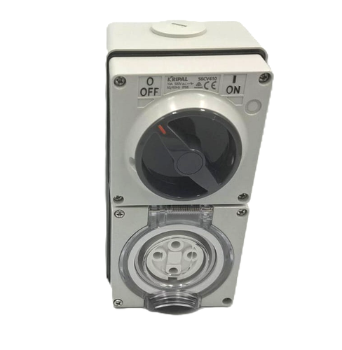10 amp 4 PIN Combination Switched Socket Outlet 3 PHASE 10A IP66 | eBay Australia