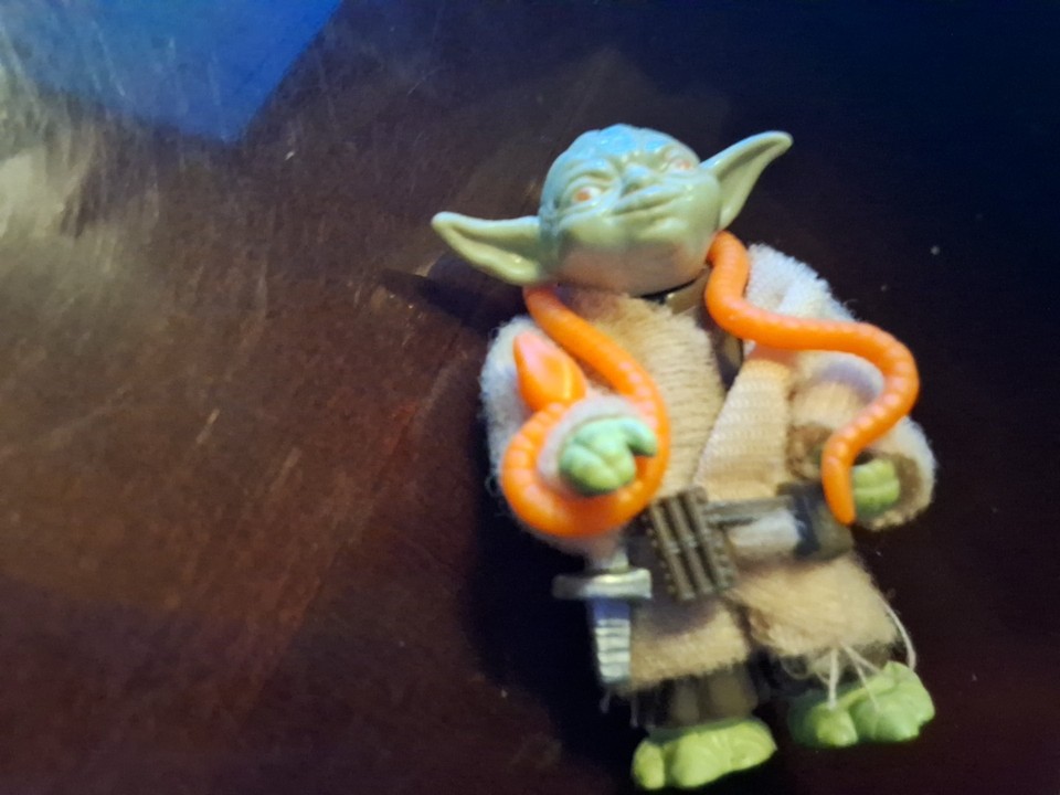 Star Wars 1980 Vintage Yoda Action Figure Kenner Original Orange Snake ...