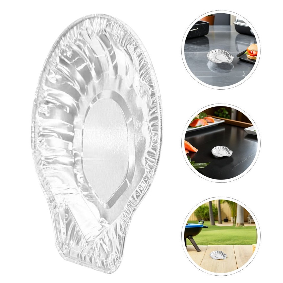60 Pcs Aluminum Foil Grill Tray Roasting Trays Clam Shells for Baking ...