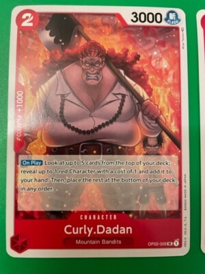 One Piece Card Game Curly.Dadan OP02-005 Uncommon Paramount War English ...