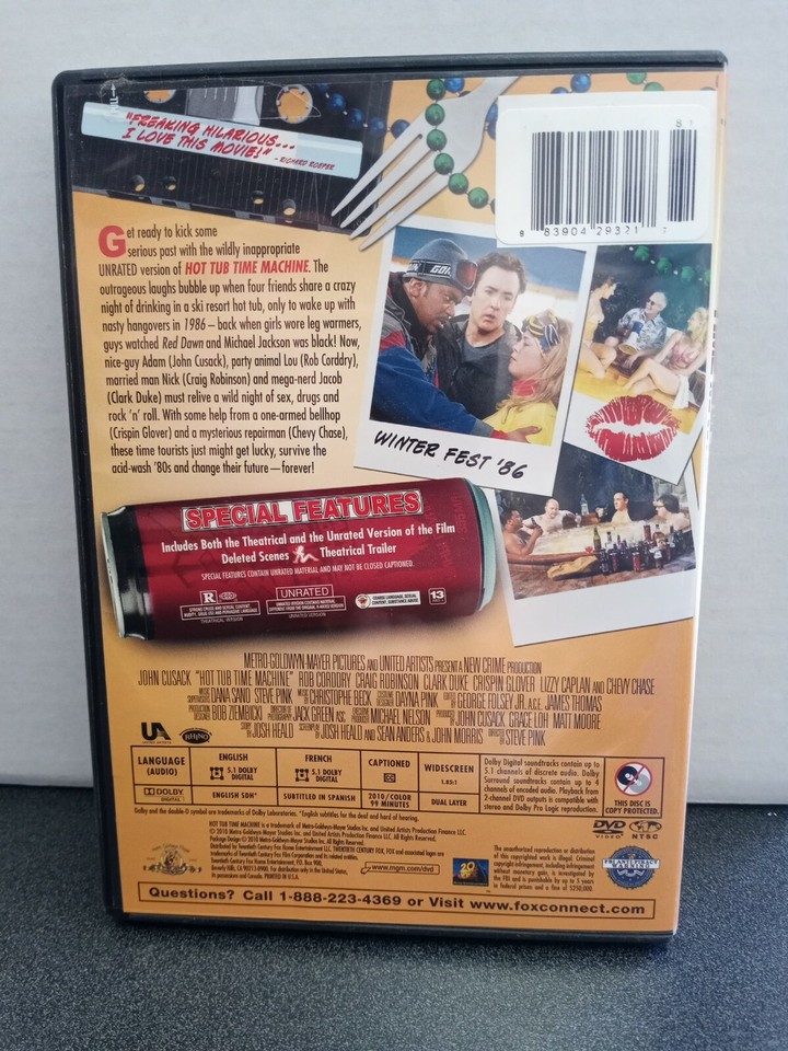 Hot Tub Time Machine DVD 2010 883904206040| eBay
