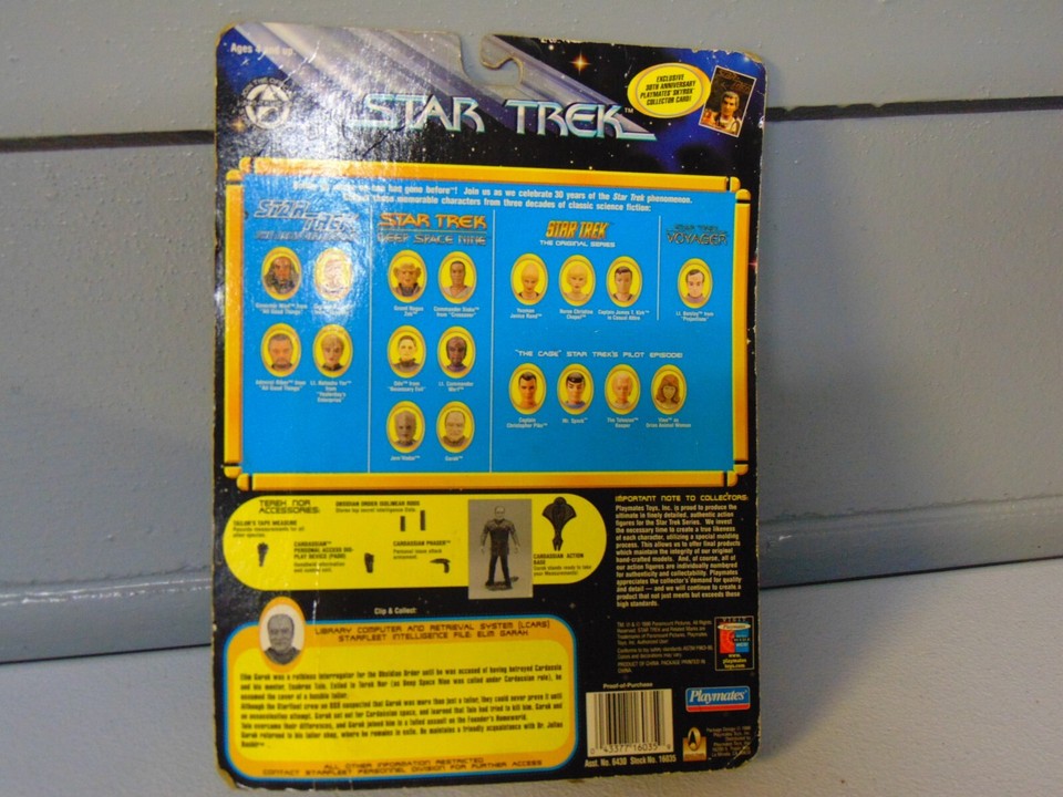 Signed Elim Garak Figure Star Trek Deep Space Nine DS9 1996 Playmates ...