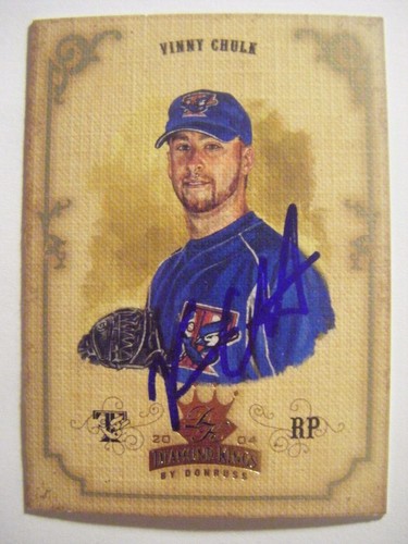 VINNIE CHULK signed BLUE JAYS 2004 Donruss DK baseball card AUTO GIANTS ...