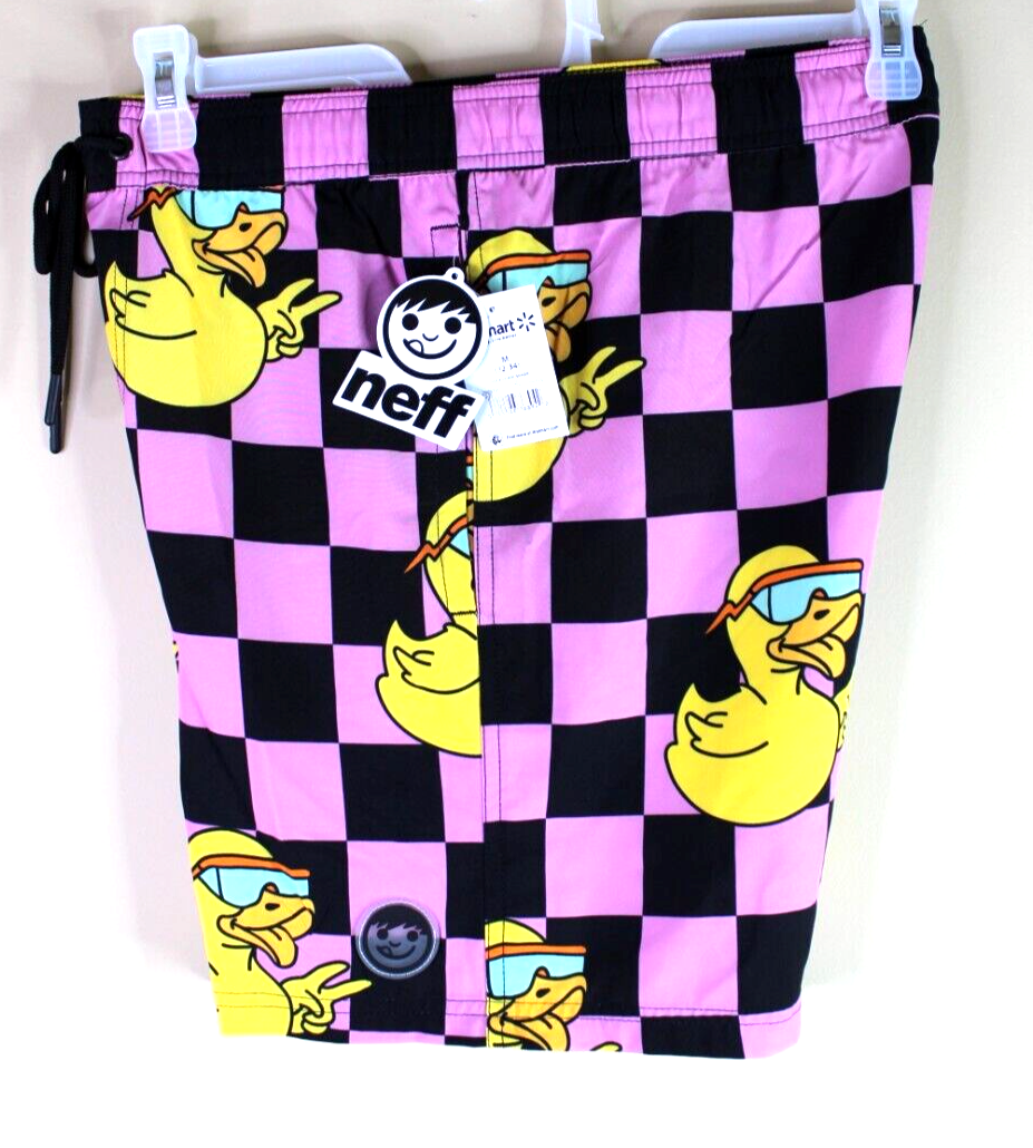 Neff Men's Board Swim Shorts Ducky Cool Shade Purple Size Medium (32-34 ...