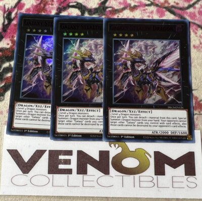 3x (M/NM) Galaxy Stealth Dragon (Purple) DLCS-EN126 Ultra Rare 1st Ed ...
