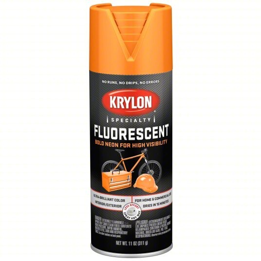 KRYLON 3102 6-Pack Fluorescent Yellow Orange - Bold Neon for High ...