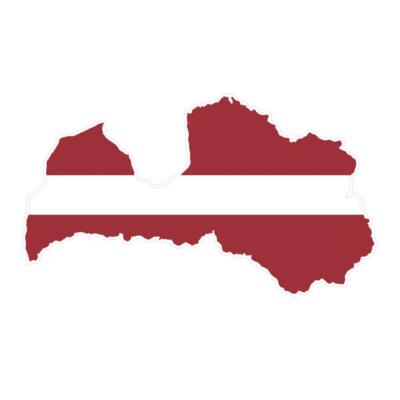 Autocollant Drapeau Latvia Lettonie sticker drapeau carte adhésif flag ...