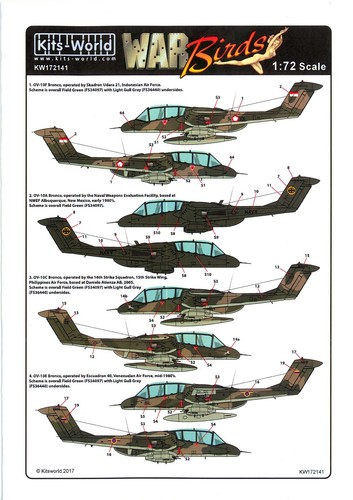Kits World Decals 1/72 NORTH AMERICAN ROCKWELL OV-10 BRONCO | eBay