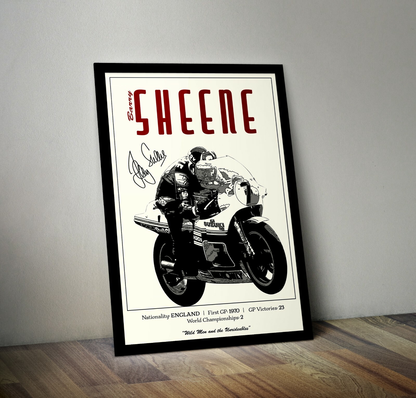 Barry Sheene 2 Stroke Classic 500 MotoGP Art Poster Print DAF Trucks ...