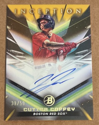 Cutter Coffey 2023 Bowman Inception GOLD PARALLEL SSP AUTO #38/50 Red ...