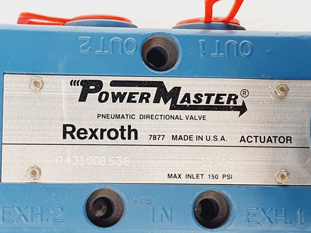 Rexroth Powermaster R431008538 3-Way Solenoid Valve 1/4" 120V P50861 ...