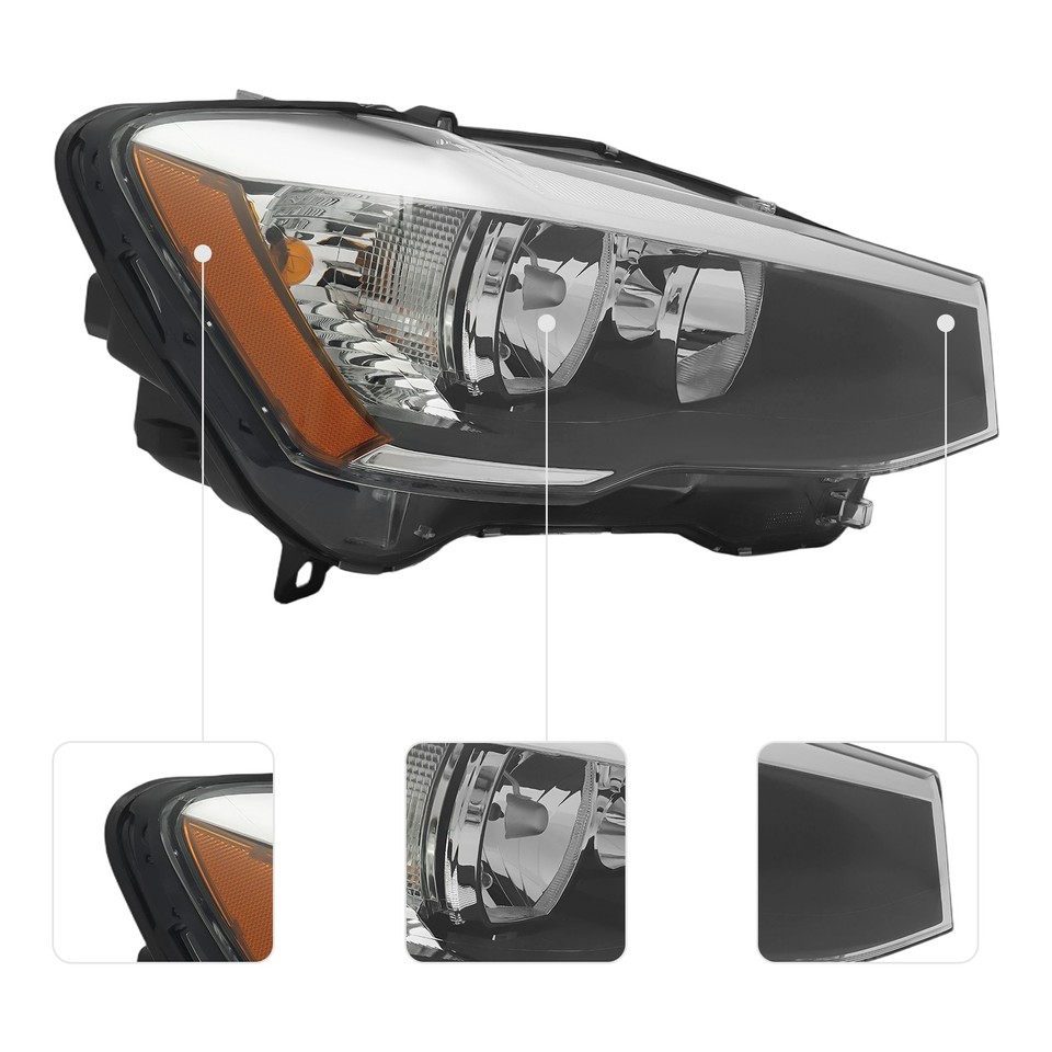 Right Passenger Side Halogen Headlight 63117334074 For 2015-2017 BMW X3 ...
