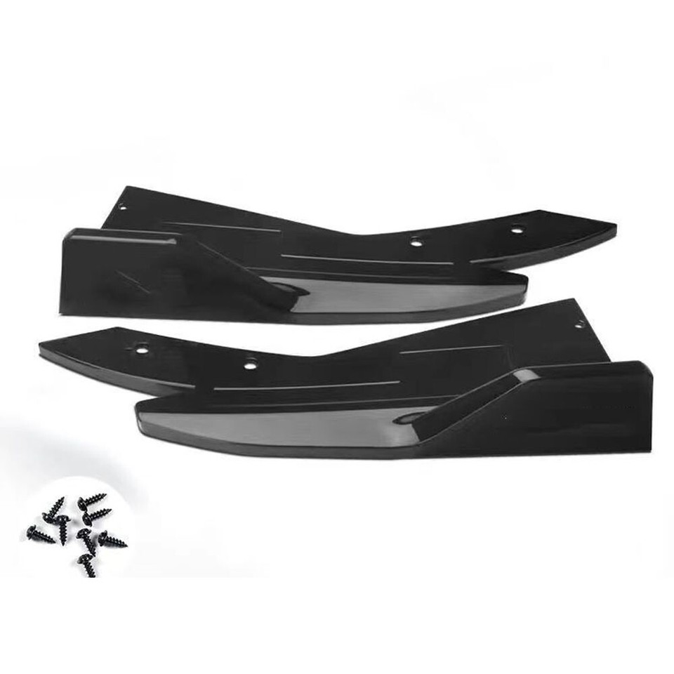 Glossy Black Rear Bumper Splitter Canard for 2007-15 INFINITI G35 G25 ...