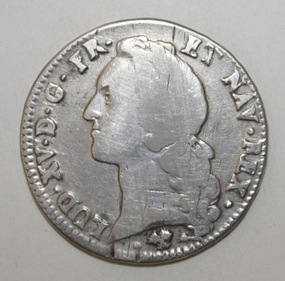 S4 - France Ecu 1766-L Very Fine +++ Silver Coin - King Louis XV ...