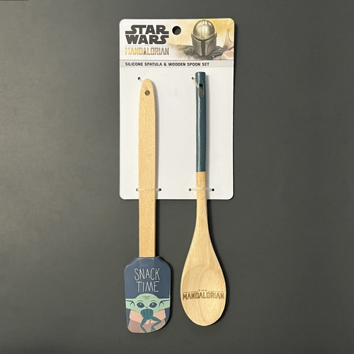 Star Wars the Mandalorian Silicone Spatula and Wooden Spoon Set - Baby ...