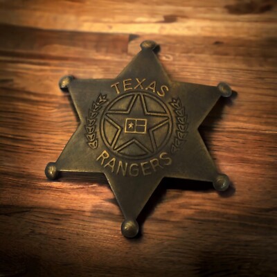 Brass Old West Badge Insignia Texas Ranger Vintage patine | eBay
