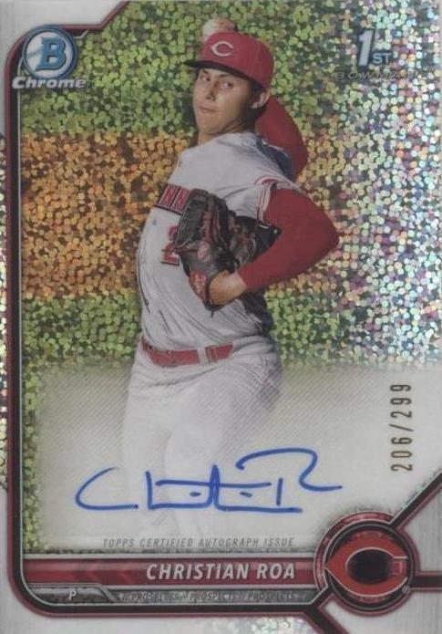 2022 Bowman - Chrome Prospect Autographs Christian Roa #CPA-CRA Speckle ...