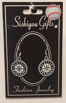 Seattle Mariners Dangle Earrings (Zinc) MLB Licensed Baseball Jewelry ...