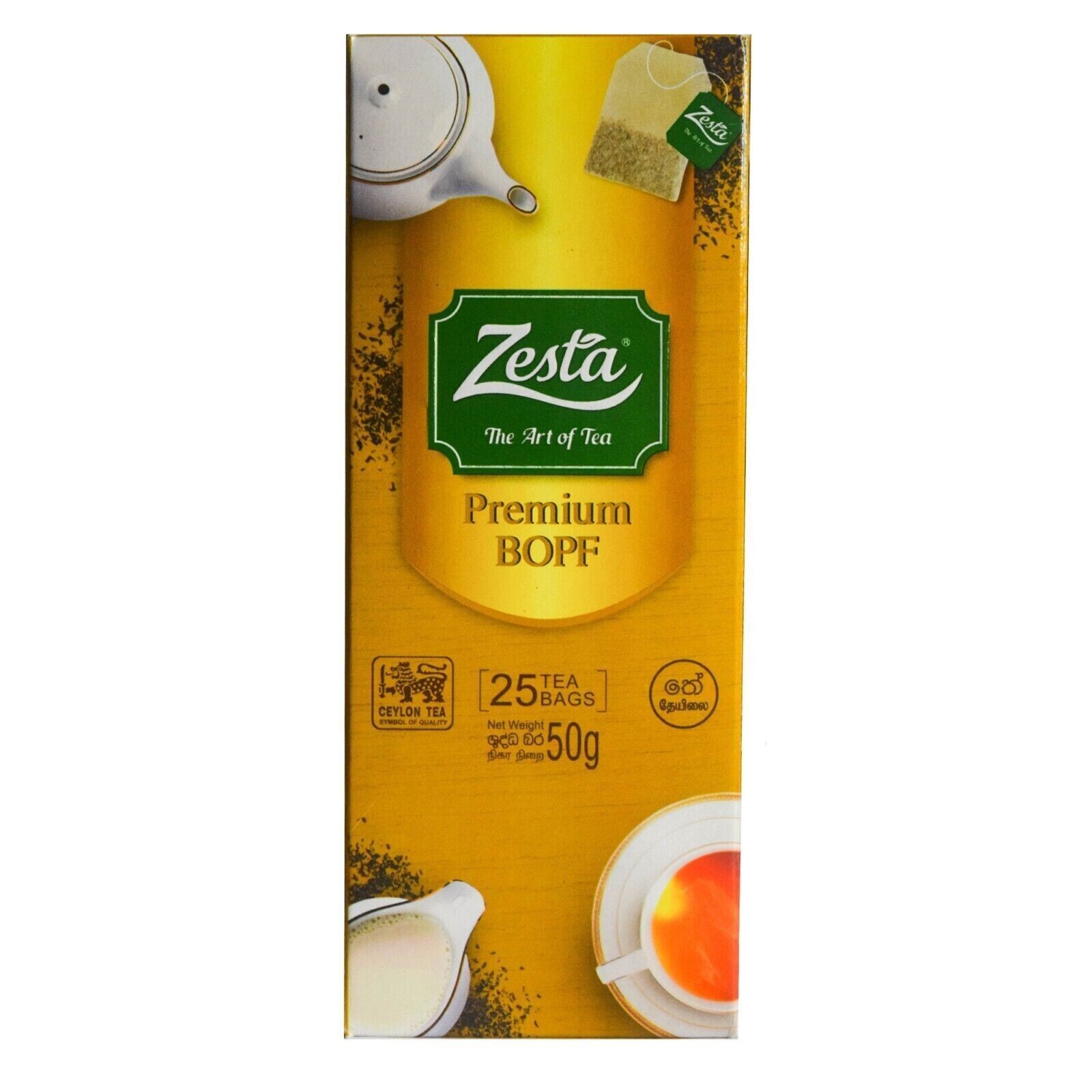 Zesta Black Tea Premium BOPF Ceylon Tea Bags 25 Count 50g Sri Lanka | eBay