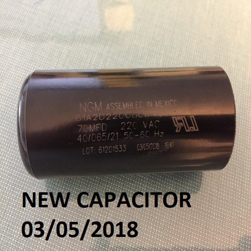 19988-A Capacitor Part 70 MFD 220 Vac 60 Hz Genie Overhead Garage Door ...